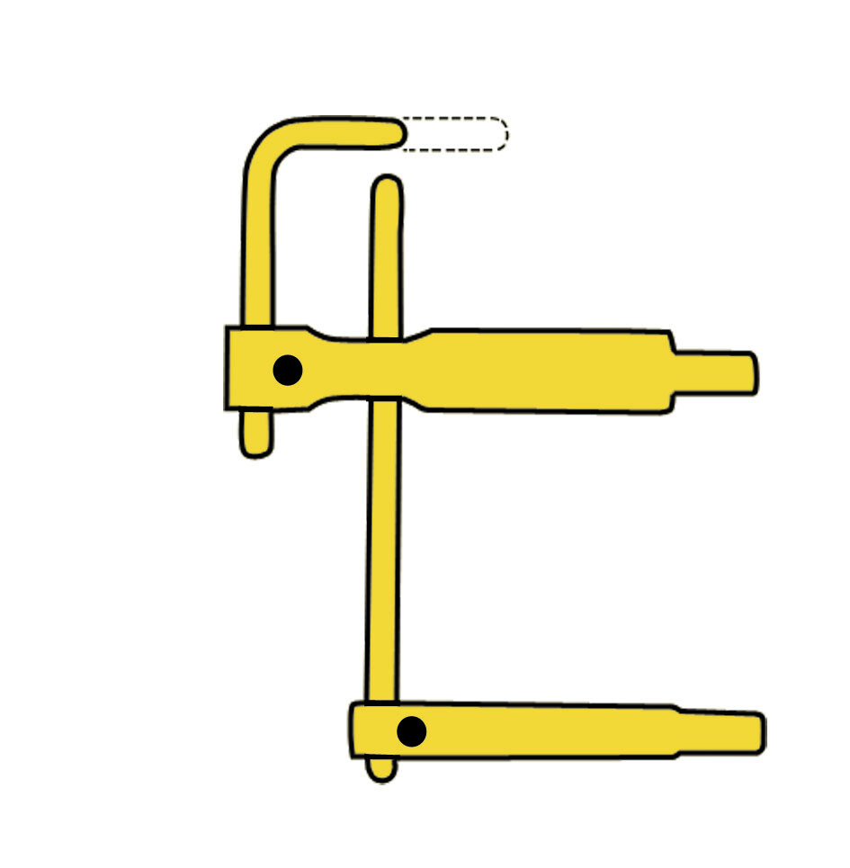 Welding arms with electrodes